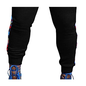 Sexyshine Women's Casual 2 Piece Camo Pink Letter Print Outfits Pullover Sweatshirt Tops and Long Pants Tracksuits Set Plus Size(9759BL,M)