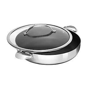 ScanPan Stainless Steel-Aluminum HaptIQ 12.5-Inch Covered Chef Pan