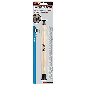 Performance Tool W80570 Valve Lapping Tool with Heavy Duty Rubber Suction Cups and Hardwood Handle - Small Size for 5/8-Inch and 3/16-Inch Valves