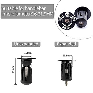 ZFZ Bicycle Handlebar Bar End Plugs Caps – Aluminum Handle Bar Ends Caps, Suitable for Most Bicycles Road Bike Mountain Bike BMX MTB Fixie(1 Pair)