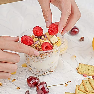 PartyMars [50 Set] 10oz Ice Cream Cups With Dome Lids - For Ice Cream Cups, Snack bowl, yogurt con granola and Take Away Food Container and Desserts