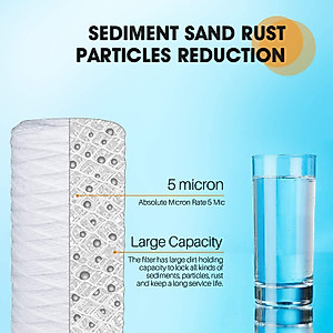 Pack of 4 Compatible Replacement for Pelican Water PC40 10" x 4.5" 5 Micron Sediment Replacement Filters by IPW Industries Inc.