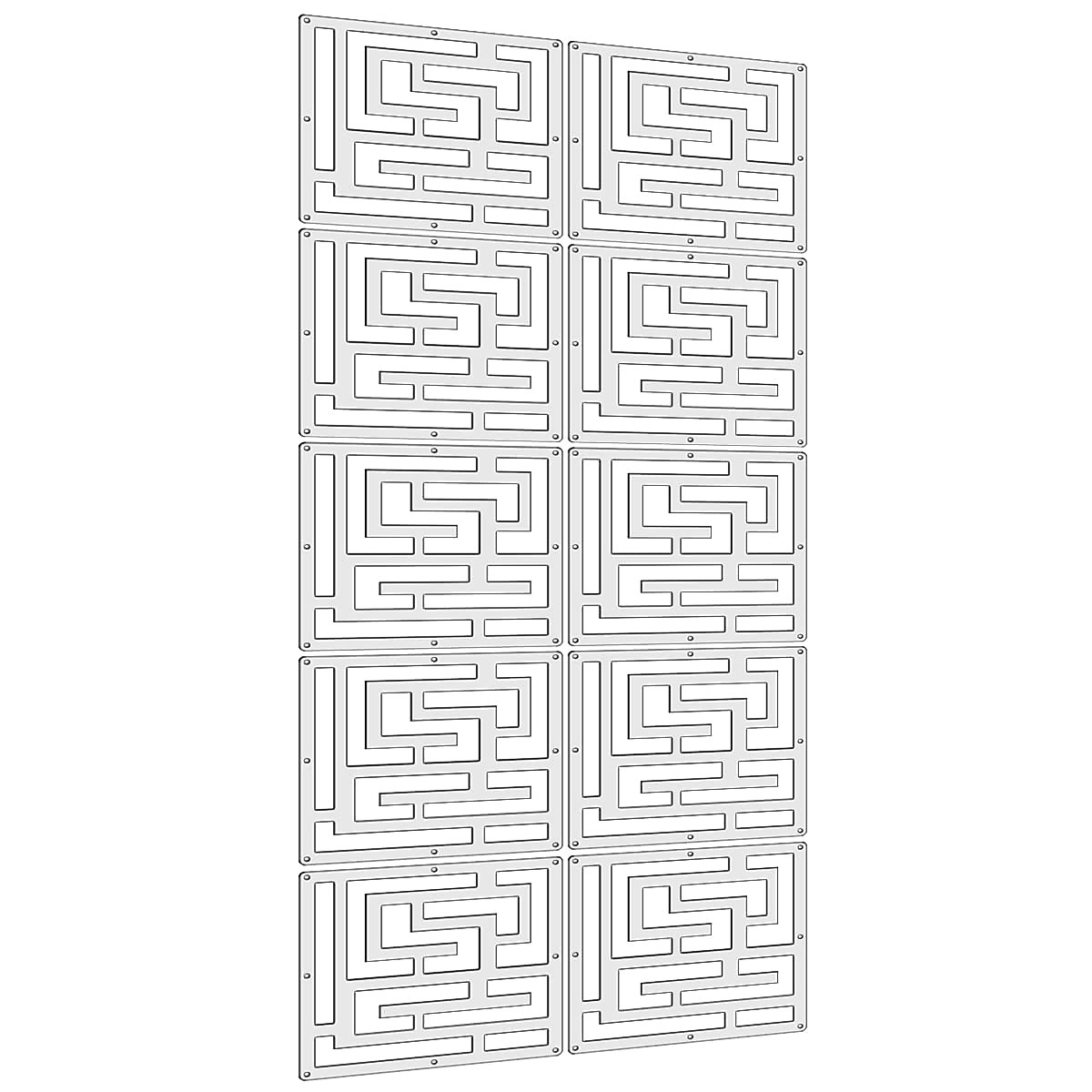Lchen Hanging Room Divider Panel,10 Pieces Hanging Wall Divider Room Partition Wood-Plastic Thick Hanging Panel Screen Home Office Decoration(ML-S-10Panels)