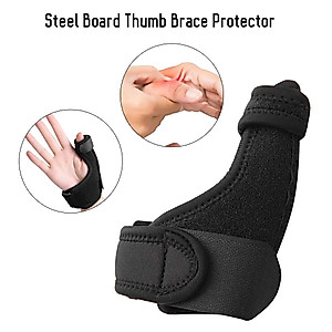 Thumb Brace, Adjustable Thumb Support Wrist Protector Stabilizer with Removable Splint for Men and Women Arthritis Tendonitis Finger Stabiliser(Right)