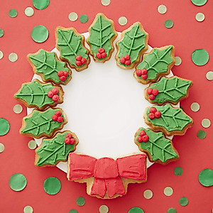 Wilton Holly Wreath Shaped Non-Stick Cookie Pan, 12-Cavity