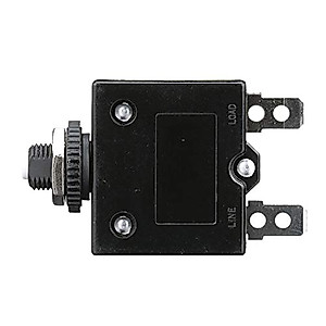 SEACHOICE 13131 Push Button Circuit Breaker 15A, Black