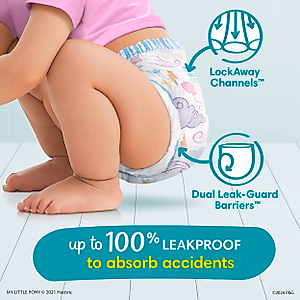 Pampers Training Pants - Easy Ups Girls & Boys - Size 3T-4T, 66 Count, My Little Pony Potty Underwear (Packaging May Vary)