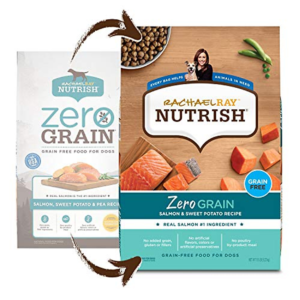 Rachael Ray Nutrish Zero Grain Dry Dog Food, Salmon & Sweet Potato Recipe, 11.5 Pounds