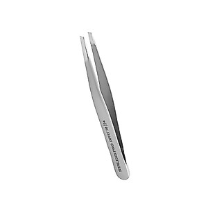 Tweezers For Eyebrow - STALEKS PRO - type 4 - Surgical Stainless Steel - Slant Tip Tweezer - Durability - Precision - Handmade - For Experts - And Professionals.