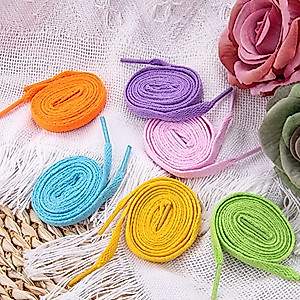 FEQO 30 Pairs Colored Shoe Laces 47 Inch Shoestrings Flat Shoelaces Colorful Shoe Laces for Sneakers Boots Skate Shoes Sport Shoes