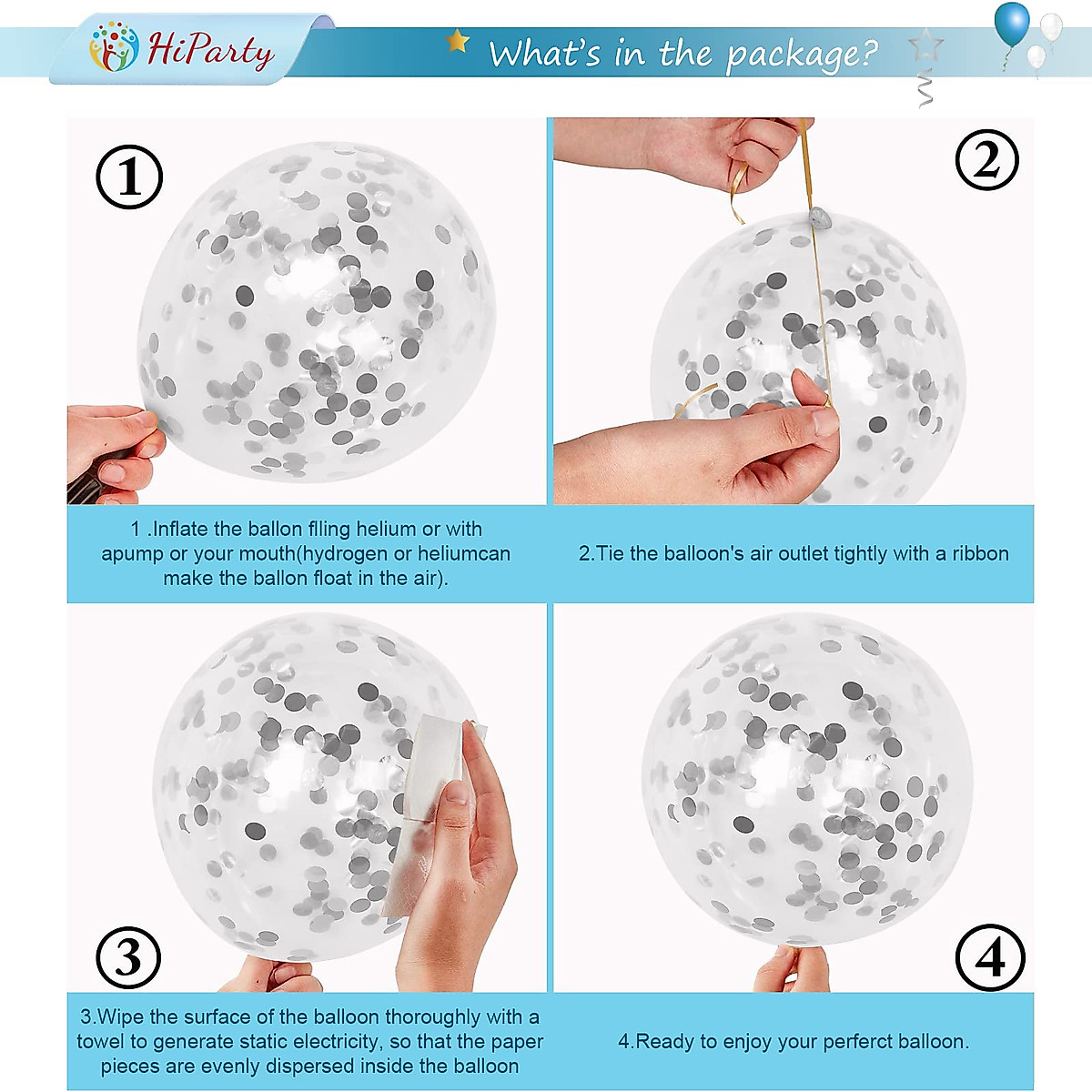 Upgraded,105PCS Gender Reveal Baby Shower Decorations for Boy,Blue and White Birthday Balloons Garland Arch Kit, Oh Baby Birthday Banner, Giltter Dots Birthday Garland+Pump+Complete Accessories