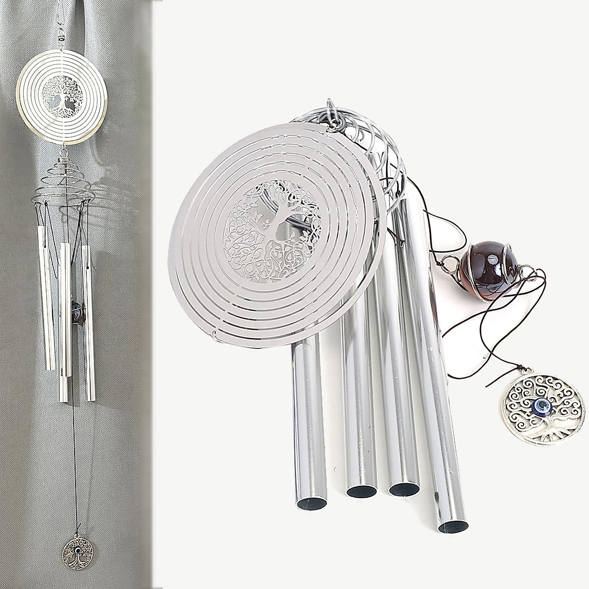 Retirement Gifts for Women Men,Retirement Wind Chime with Tree of Life Wind Spinner - Happy Retirement Gifts for Teacher,Nurse,Retired Boss,Coworker