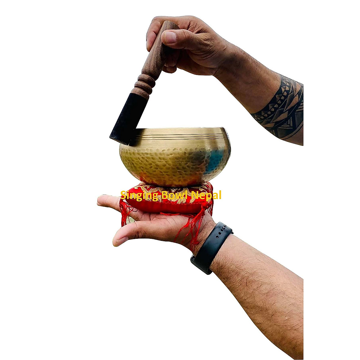 Singing Bowl Nepal-6" Tibetan Buddhist Hand Beaten Throat Chakra G Note Singing Bowl From Nepal, Release Your Inner Peace