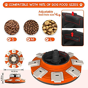Mankoda Dog Puzzle Toys, Slow Feeder Dog Bowls, Interactive Dog Toys for Boredom Buster and Mental Stimulation, Rotating Non-Slip Dog Food Dispenser for Small Dogs, Large Dogs and Puppy