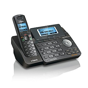Vtech DS6151 Dect 6.0 2-Line Expandable Cordless Phone with Digital Answering System and Caller ID (Expandable Cordless Phone, Black)