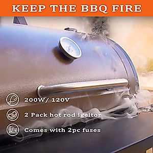 2 Pack Replacement for Pit Boss Hot Rod Ignitor Kit, Hot Igniter Kits Compatible with Pitboss& Camp Chef Pellet Grill, Comes with 2pc Fuses