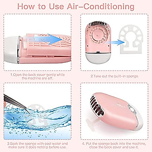 Shmian Lash Fan for Eyelash Extension, USB Mini Eyelash Fan Quick Dryer Cooling Fan with Lash Cleaning Supplies-Lash Shampoo Brush and Plastic Wash Bottle, Pink