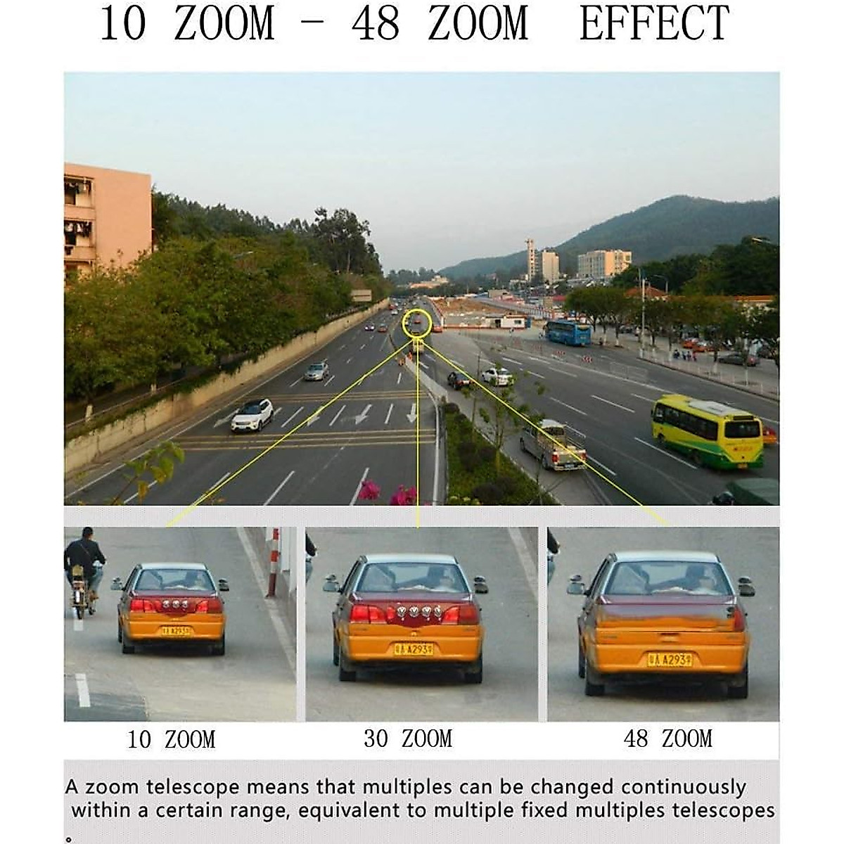 10-380x100 High Performance Binoculars with Clear and Durable BAK-4 Prism FMC Lens for Bird Watching, Travel, Hunting, Bird Watching Concerts,