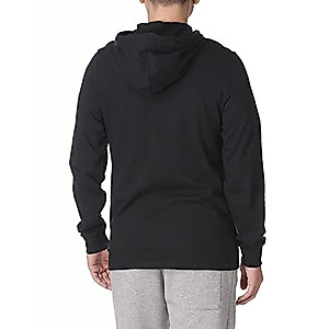 Champion Hoodie, Cotton Mid-Weight Hooded T-Shirt, Comfortable Men's Tee, Black-549921, XX-Large