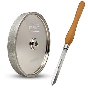 Bundle of 3/16 inch Diamond Parting Tool and 8 inch 600 Grit CBN Grinding Wheel