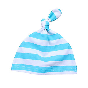DPSKY Newborn Baby Sleeper Gowns & Headband Little Sister Brother Printed Striped Baby Sleeping Bag (blue)