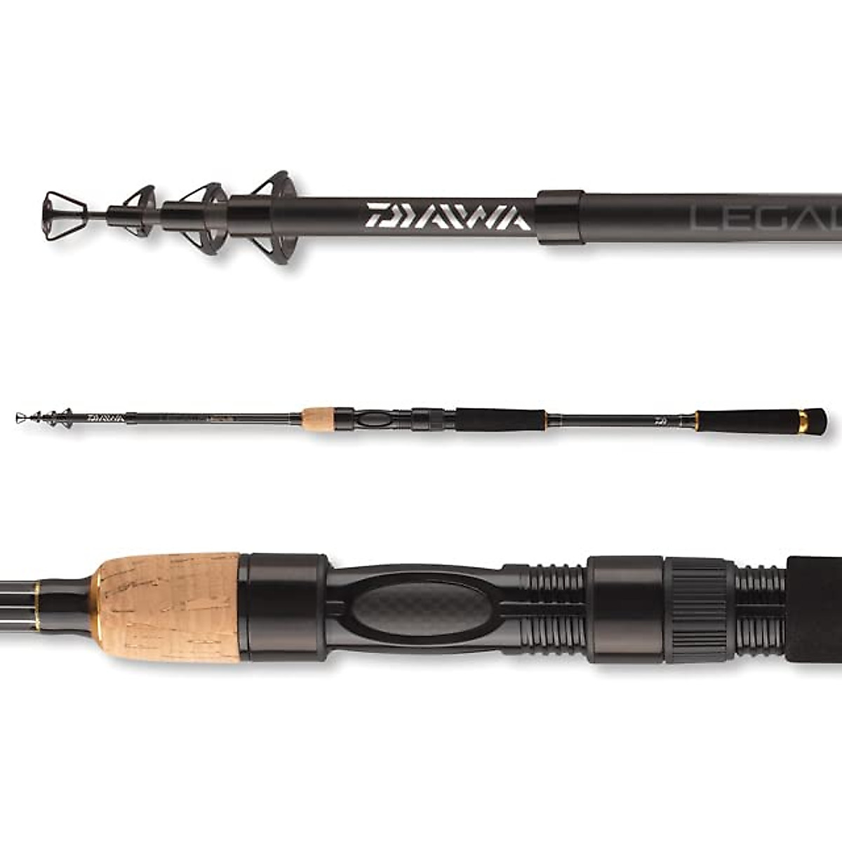 DAIWA Legalis Tele Allround, 9.84ft, Lureweight 1.05-3.17 Ounce, 6 Sections, Telescopic Fishing Rod