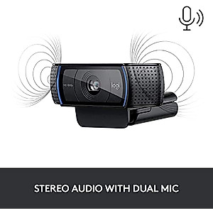 Logitech Webcam C920S HD Pro with Privacy Shutter - 1080p Streaming Widescreen Video Camera - Built in Microphone for Recording