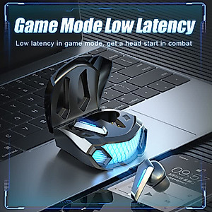 M5 Game Headset LED Bluetooth Earphones Earbuds Sports Car Wireless (Black)