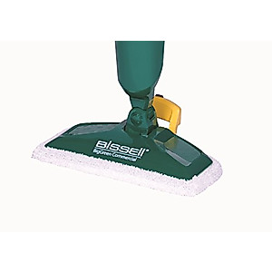 Bissell Commercial-BGST1566 Steam Mop Power Steamer, 12.5" wide, comes with Two soft pads for every day and one scrubby pad for heavy messes,Green