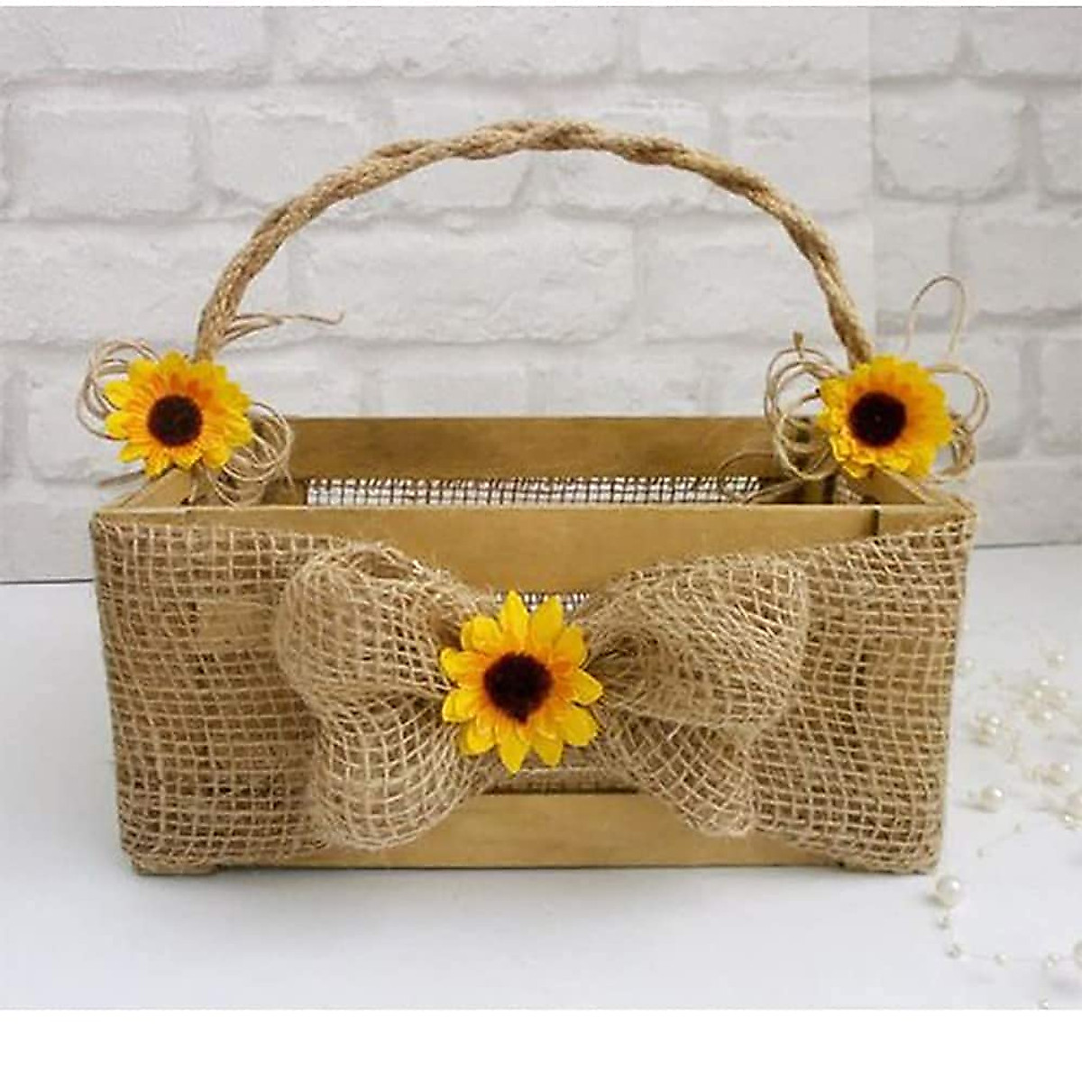 Faym 100pcs Artificial Silk Yellow Sunflower Artificial Sunflower Heads HeadsFabric Floral for Home Decoration Wedding Decor Bride Holding Flowers Garden Craft Art Decor