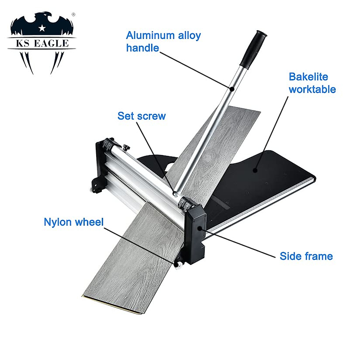 KS EAGLE KC340 13'' Pro Laminate Floor Cutter Kit For Multi-Floor, Laminate, LVP & More;Honing Stone Included