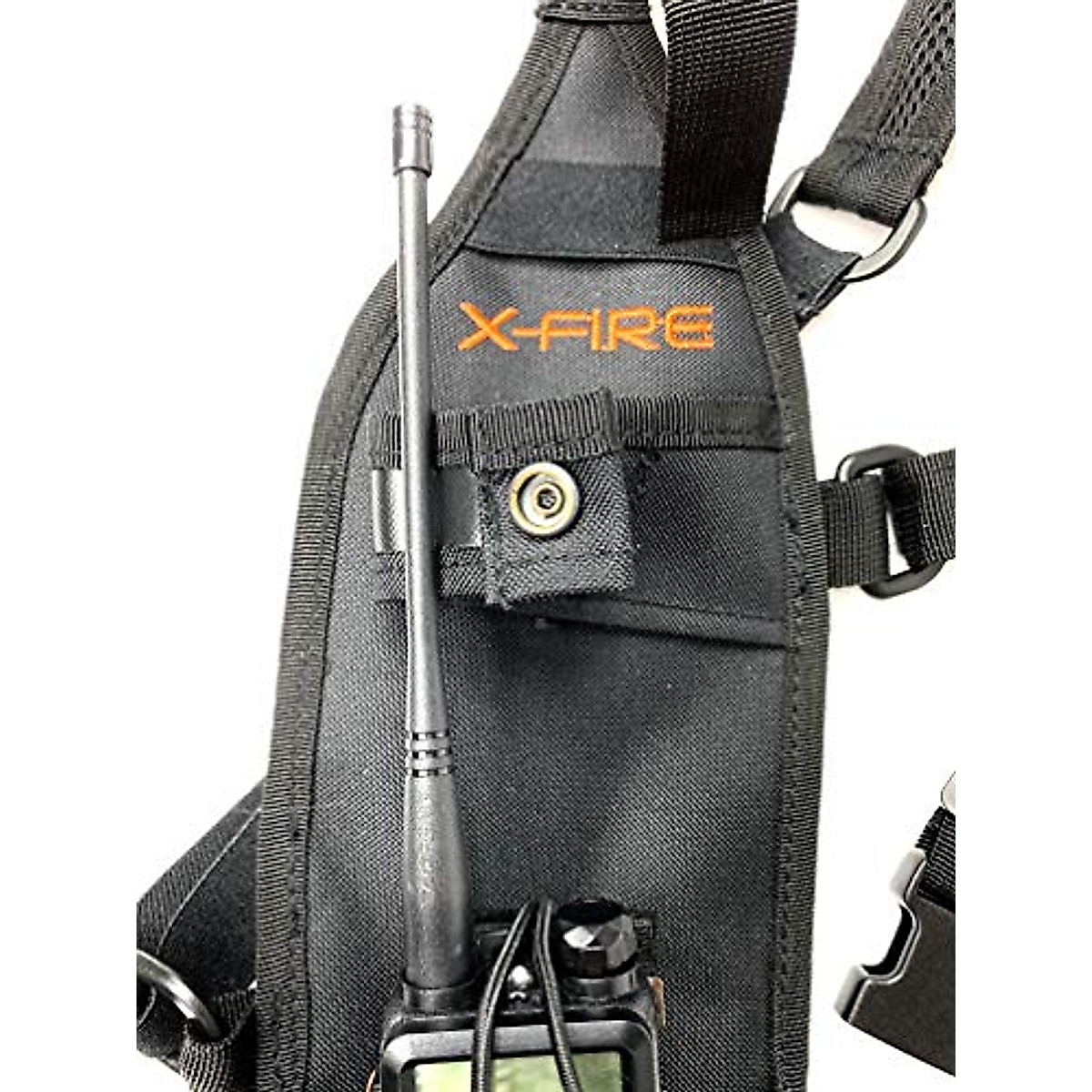 X-FIRE® Radio Vest Universal Holder Rig for Portable Two-Way Radios