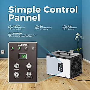 ALORAIR Crawl Space/Basement Dehumidifier 70 Pint Dehumidifier with Drain Hose, Automatic Defrost, Up to 1000 Sq Ft Commercial Dehumidifier, Memory Start, Energy Star Certified, ETL Listed, GLGR Technology, 5 Year Warranty