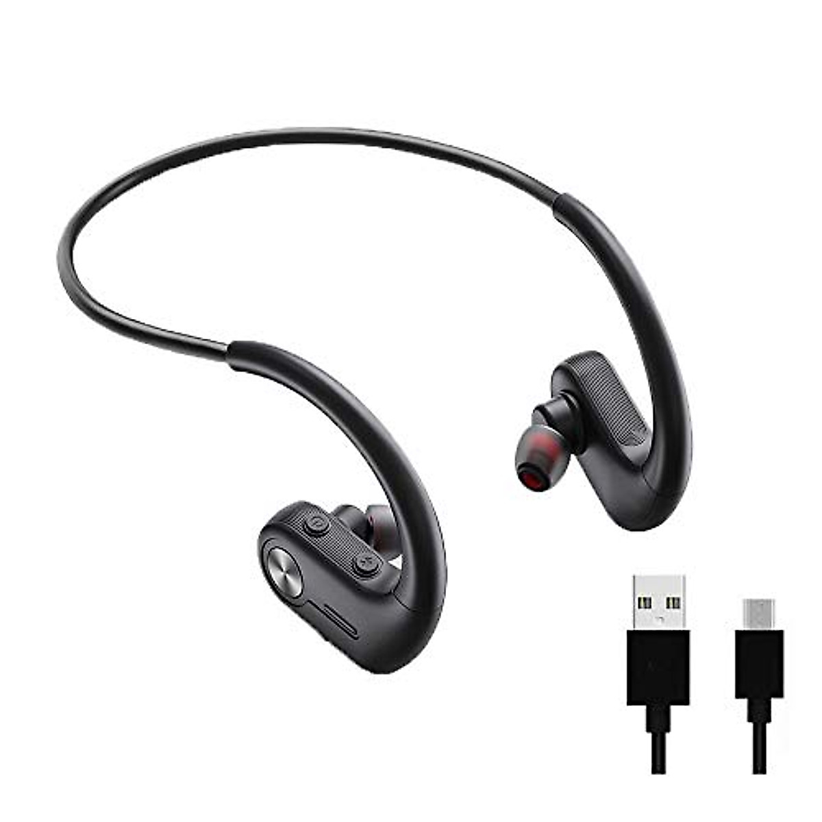 32GB MP3 Player Bluetooth 5.0 Sport Headphones MP3 Player Wireless Wearable Bluetooth Music Player IPX7 Sweatproof HiFi Stereo MP3 Player for Running Gym Jogging Hiking Working Driving