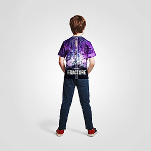 Kids Battle Royale T-Shirt Teen 3D Printing Game Short Sleeve for Boys and girlssA-003-Medium