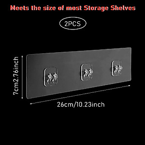 2 Pack Transparent Shower Caddy Adhesive for Replacement Adhesive Bathroom Shower Shelves Replacement No Drilling Shower Shelves Adhesive Strip Pad for Corner Shelf Basket, Bathroom Storage Shelves