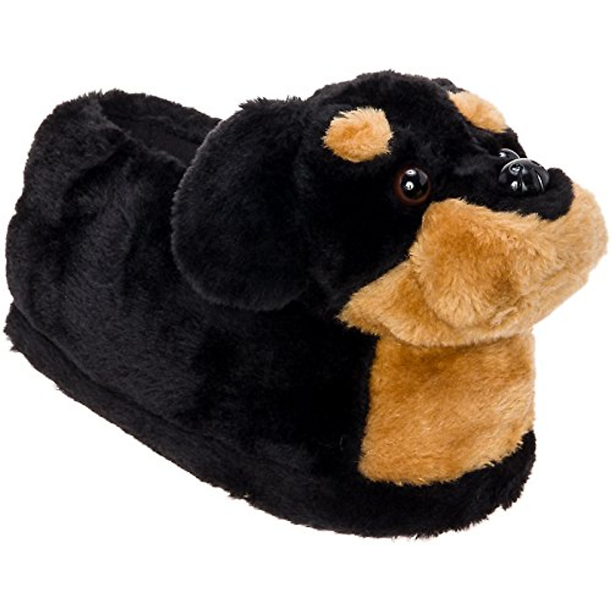 Funziez! Rottweiler Dog Slippers - Animal Slippers Novelty Costume (Black/Tan, Medium)