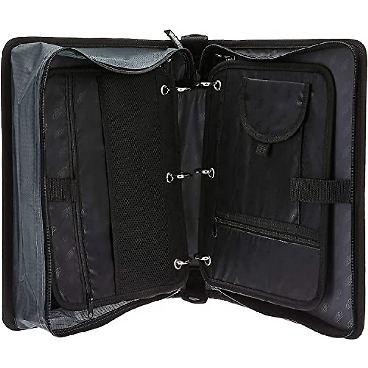 Case-it The Dual 2-in-1 Zipper Binder - Two 1.5 Inch D-Rings - Includes Pencil Pouch - Multiple Pockets - 600 Sheet Capacity - Comes with Shoulder Strap - Mint Blue Dual-101
