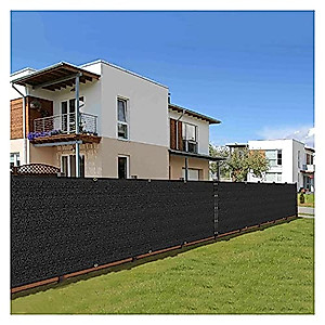 ALBN Balcony Privacy Protective Screens for Outdoor Windshield Fence Garden Yard Wall Privacy Protective HDPE Weather Resistant, with Cable Ties (Color : Black, Size : 1.8x2m)