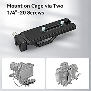 SMALLRIG Quick Release Baseplate for M.2 SSD Enclosure with Quick Drop-in Locking Design and Two 1/4"-20 Screws - 3478