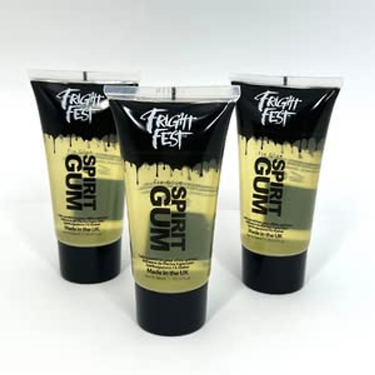 Mastix Spirit Gum Glue Adhesive 50ml Cosmetic Grade by Fright Fest - Fix prosthetic, gems, glitter great glitter tattoo glue, body glue, hair bonding glue, wig glue, make up glue (50ml)