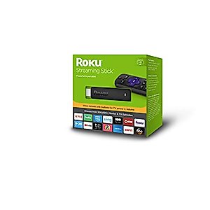 Roku Streaming Stick | Portable; Power-Packed Streaming Device with Voice Remote with Buttons for TV Power and Volume (2018)