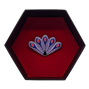 ZAG STORE - Miraculous Ladybug - Peacock Charged Brooch, Stainless Steel,Dark Blue,Pink,Purple