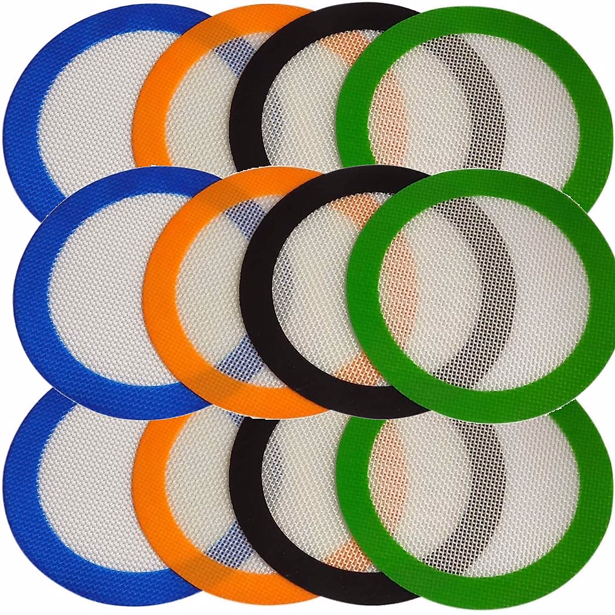 10 PCS Random Colors 5.5 Inch Round Non-Stick Silicone Baking Mat Pad - Perfect for Cakes, Macarons
