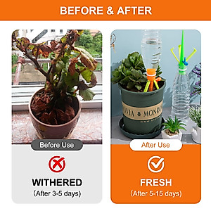 Self Watering Spikes, Plant Watering Devices, Adjustable Plant Watering Devices, Drip Irrigation System with Slow Release Control Valve Switch - for Outdoor Indoor Plants Use