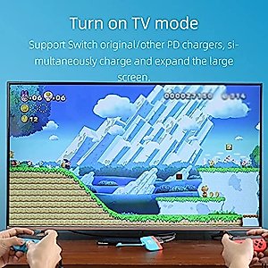 GPPZM Multi-Function Portable Docking Station USB C to 4K HDMI-Compatible USB 3.0 PD for MacBook Pro (Color : Red Blue)