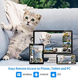 Hiseeu 2K Wireless Security Camera System, 10CH NVR Kit,8Pcs 3MP WiFi Surveillance Cameras for Home Indoor/Outdoor Use,Night Vision,Waterproof, Motion Detection, 3TB Hard Drive and DC Power Included