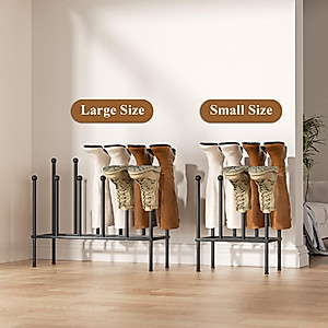 Free Standing Shoe Racks for Boots - Boot Rack for 4 Pairs, Boot Storage, Shoe Organizer for Closet, Entryway, Garage, Porch, Bedroom, Patio Outdoor and Hallway, Boot Holders to Keep Them Straight