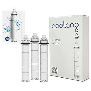 Coolang Sediment Filter - Exclusive Fit for Coolang Shower Heads, Efficient Particulate Removal, Hassle-Free 3-Pack Replacement, NSF Certified Stability, Lasts 1-2 Months - Crafted in Korea.