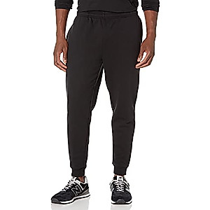 Amazon Essentials Men's Joggers Sweatpants, Fleece, Black, Small, Comfortable Fit